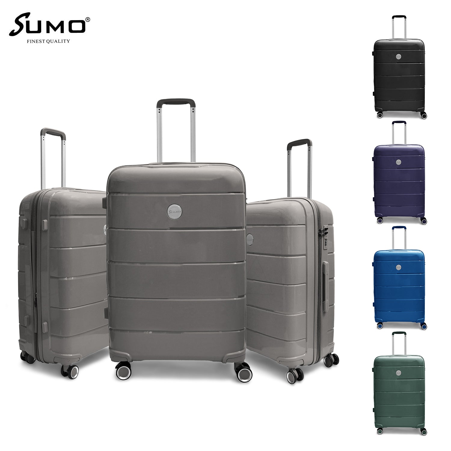 Sumo Fibertech Pp Luggage 3Pc Set (20/24/28") – Bagsouq